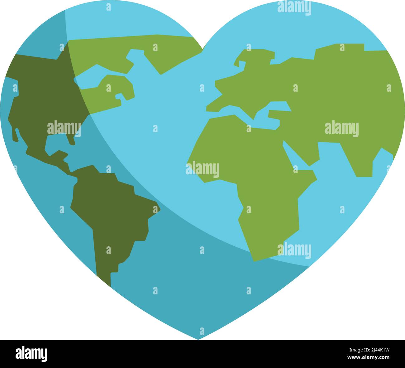 earth with heart shape icon Stock Vector Image & Art - Alamy