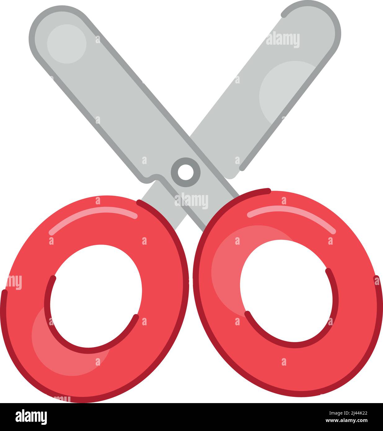 Red study scissors Stock Vector Images - Alamy