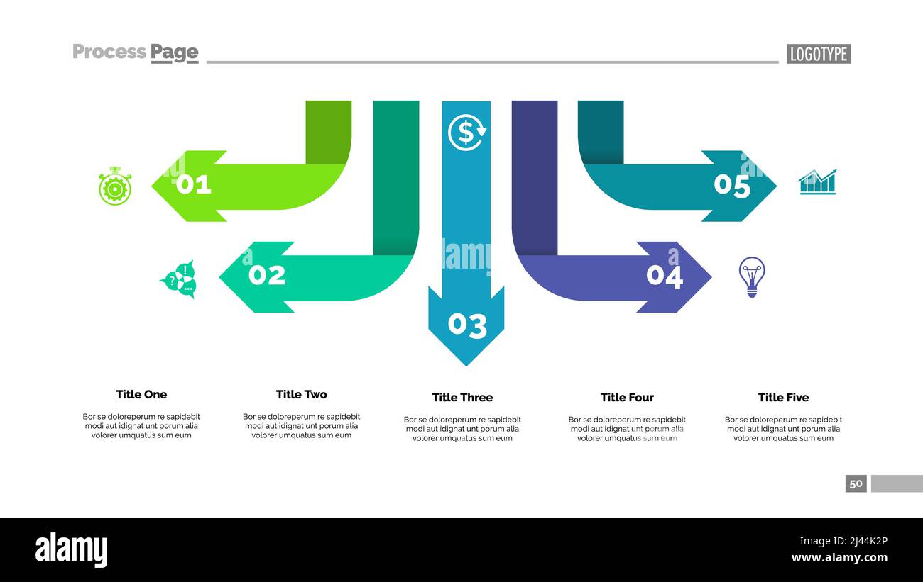 Five arrow infographic diagram. Option chart, diagram, infographics ...