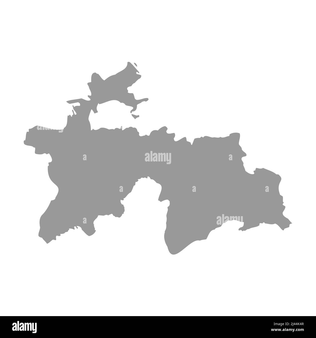 Tajikistan vector country map silhouette Stock Vector Image & Art - Alamy