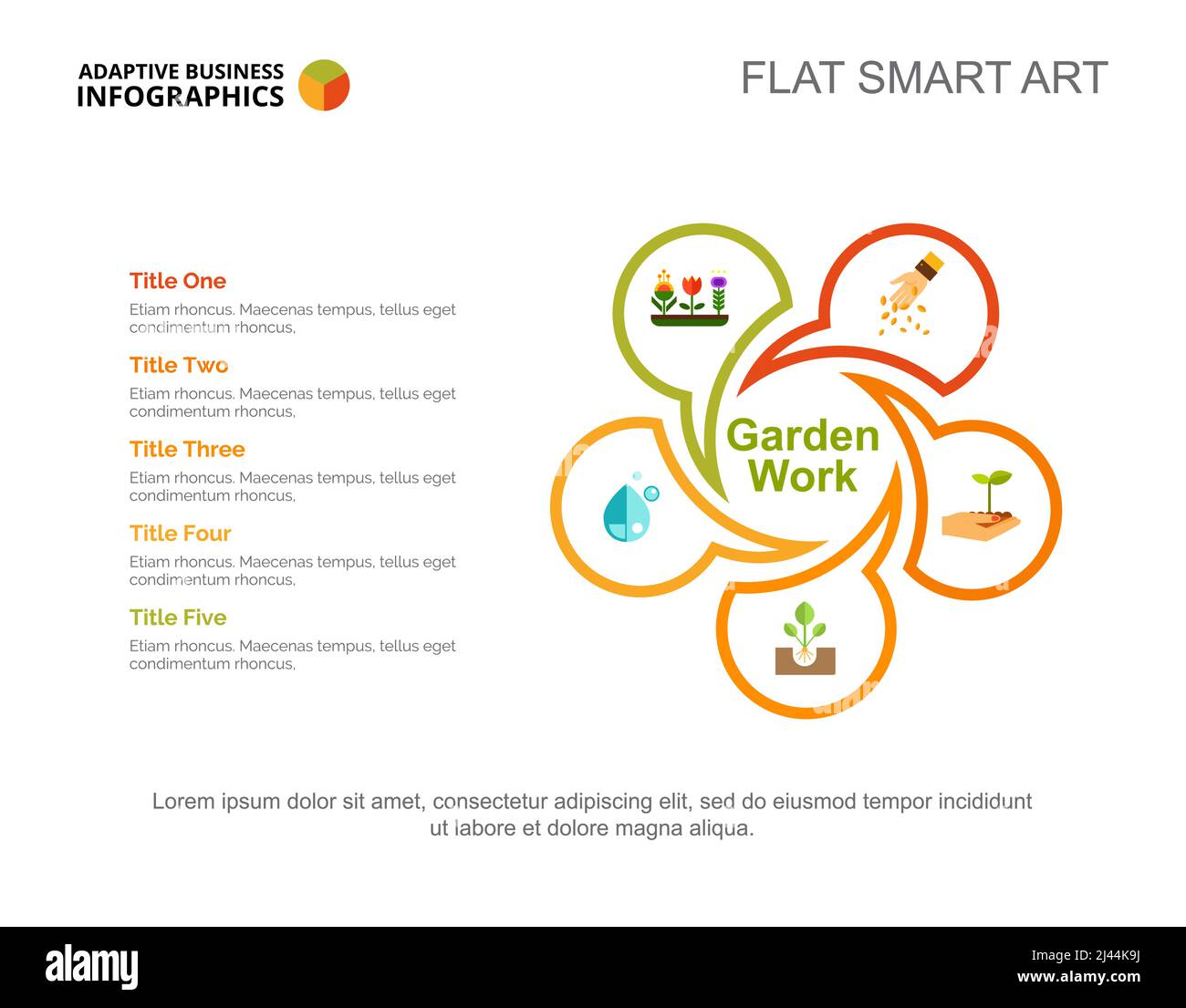 Step diagram. Process chart, garden work diagram, layout. Creative ...