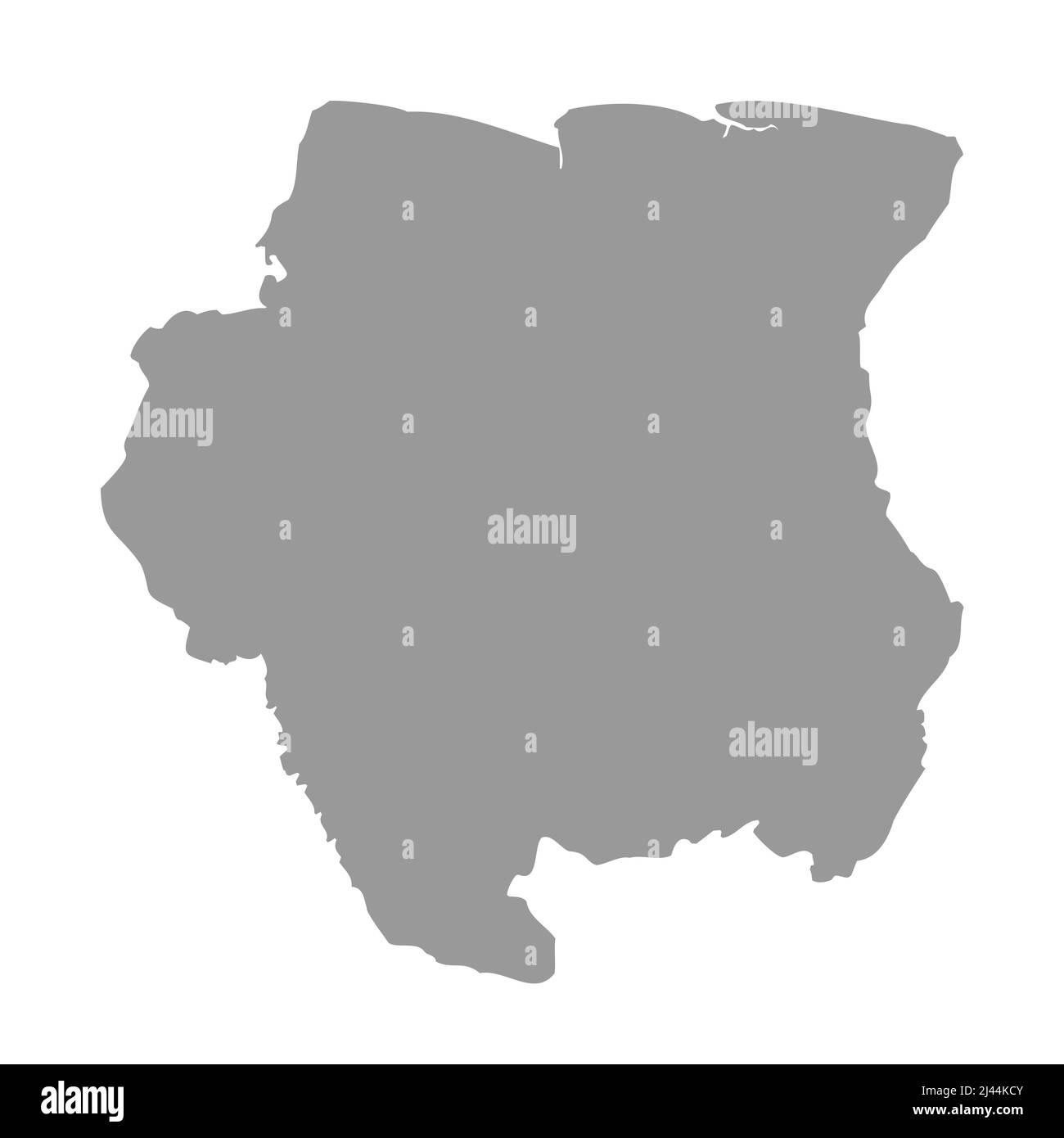 Suriname vector country map silhouette Stock Vector Image & Art - Alamy
