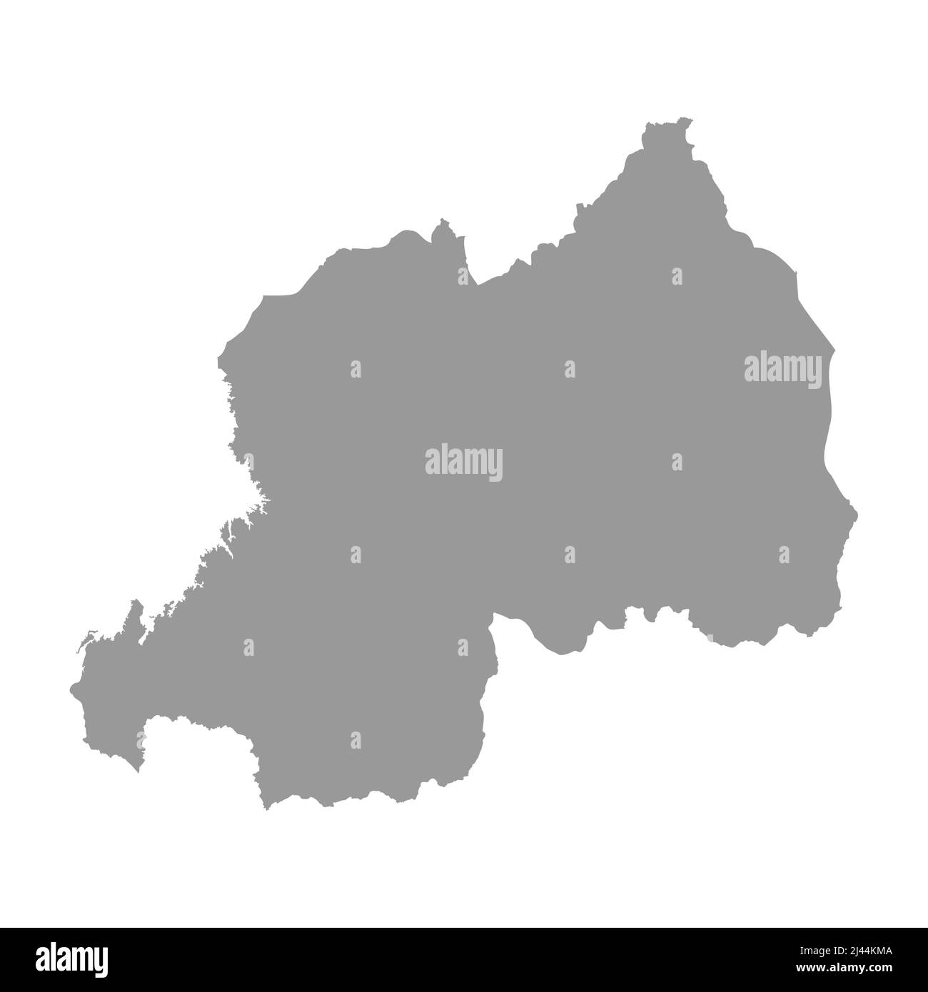 Rwanda vector country map silhouette Stock Vector Image & Art - Alamy