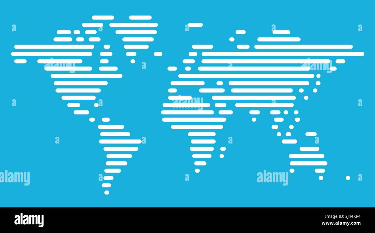 Simple horizontal line map of the world, vector Stock Vector Image ... Simple horizontal line map of the world, vector Stock Vector Image ...