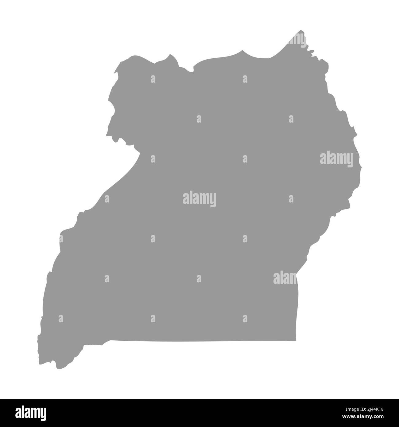 Uganda vector country map silhouette Stock Vector Image & Art - Alamy