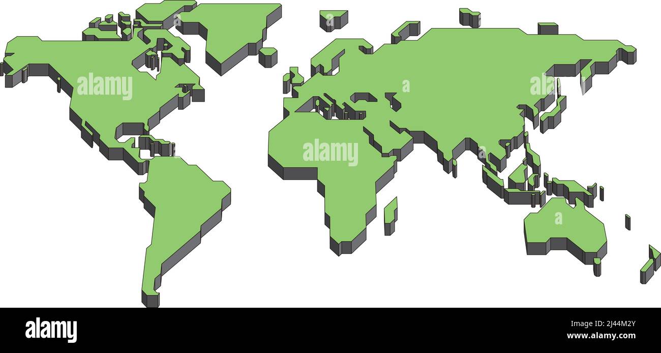 Simple straight line business map of the world, vector background Stock ...