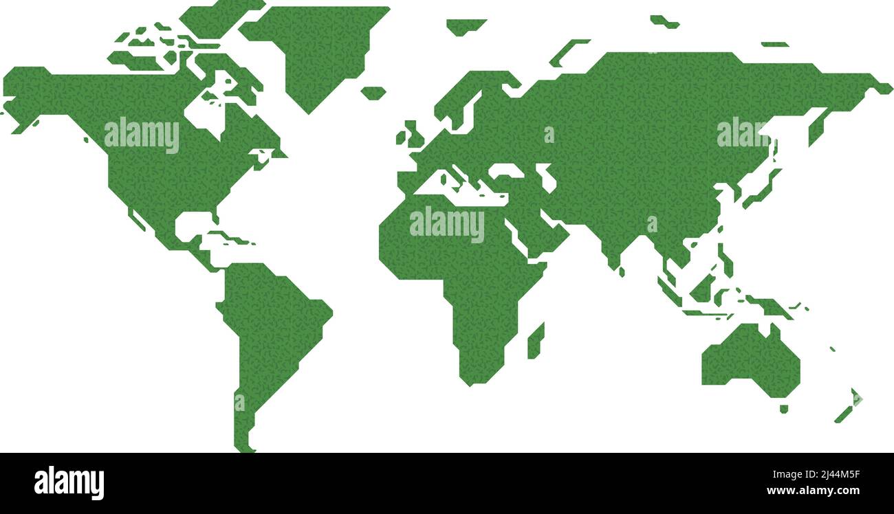 simple straight line map of the world, vector background Stock Vector ...