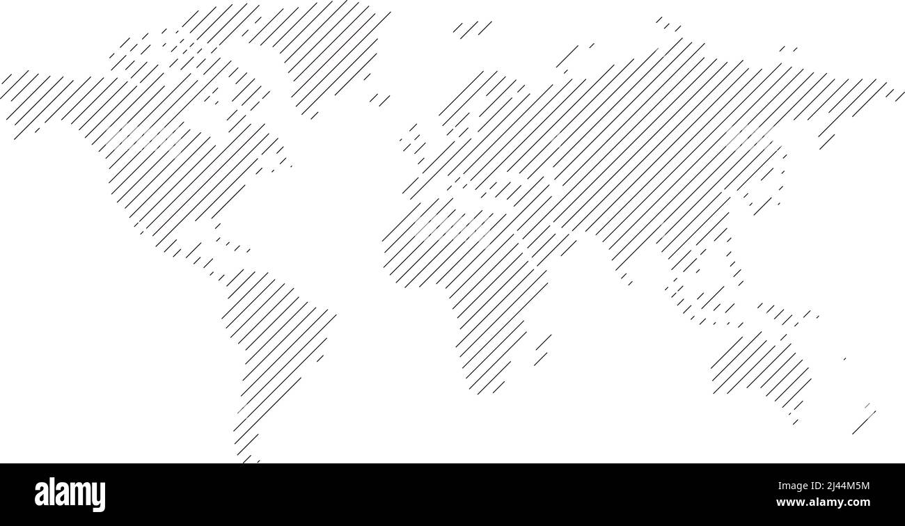 Line drawing world map hi-res stock photography and images - Alamy