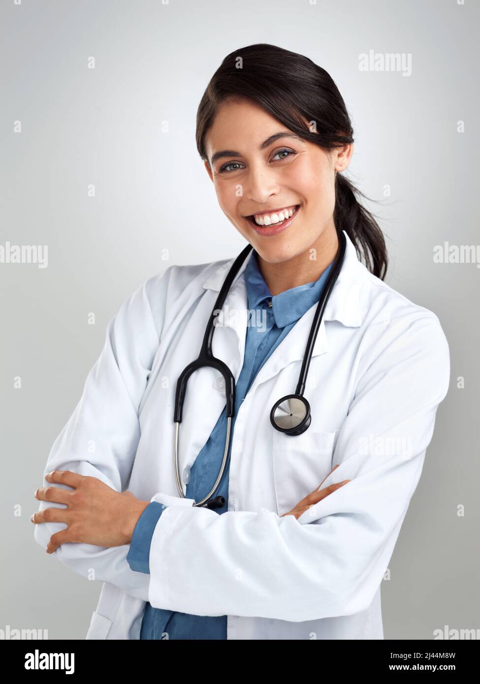 I want to see you well again. Studio portrait of a confident young ...