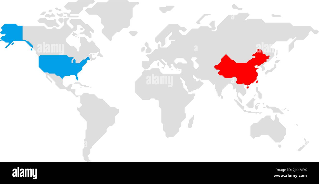 simple straight line map of the world, vector background Stock Vector ...