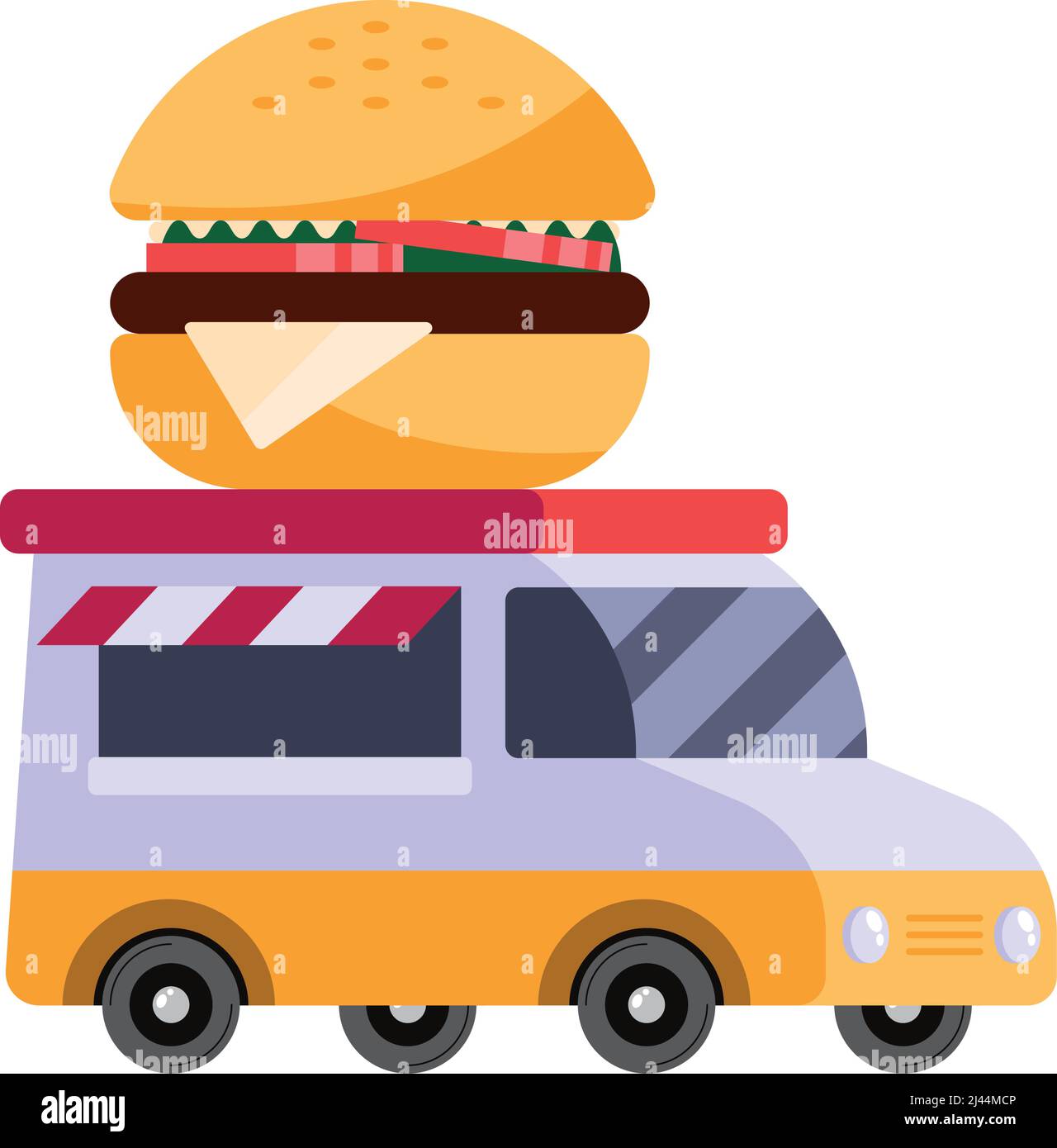 hamburger truck fast food vehicle Stock Vector Image & Art - Alamy