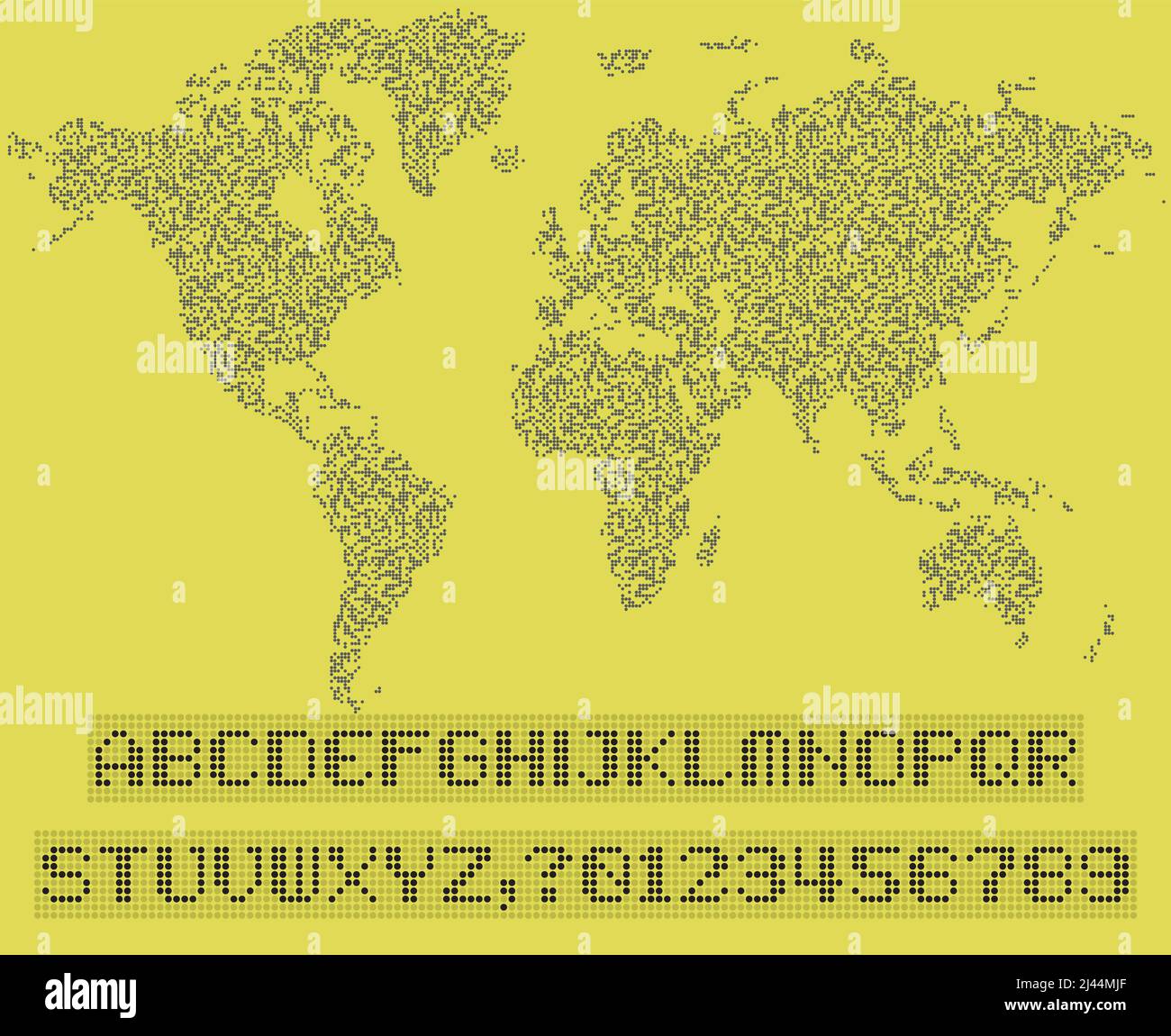 Digital code world map Stock Vector Images - Alamy