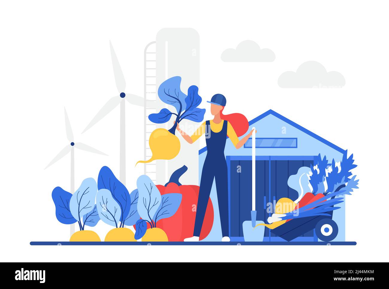 Farmer growing organic biological food. Natural sustainable ...