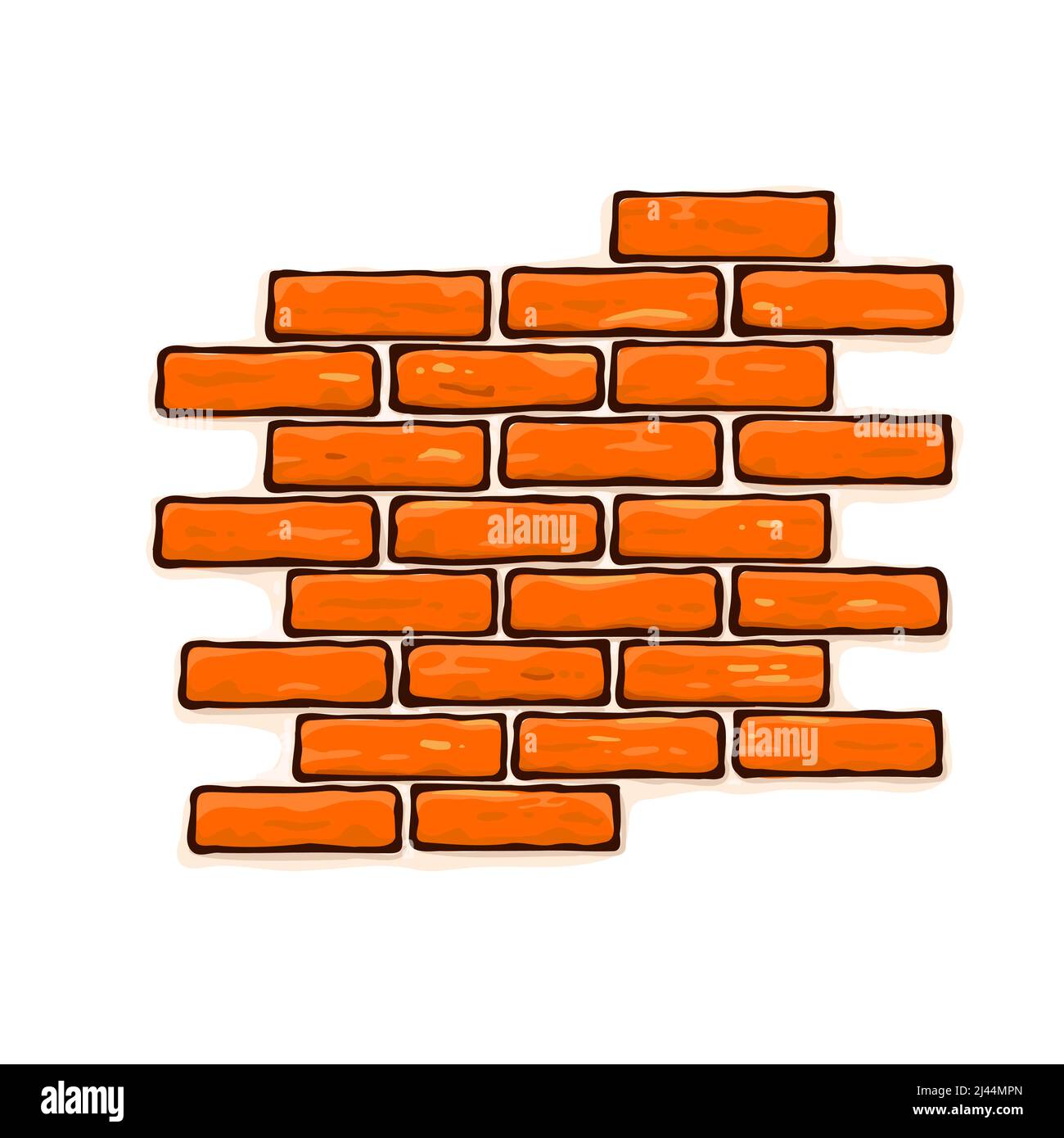 piece of brick wall. Vector illustration Stock Vector Image & Art - Alamy