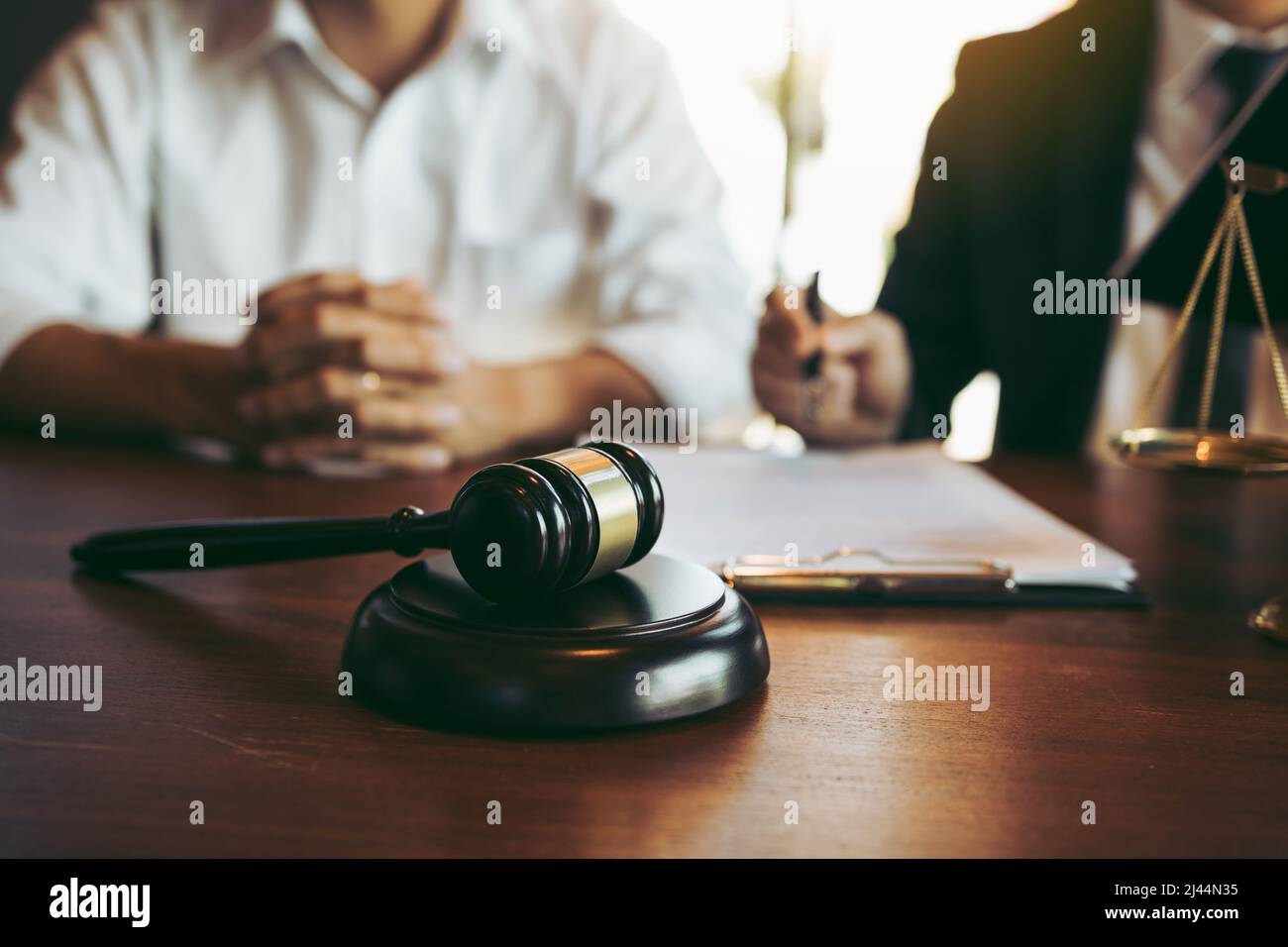 Lawyer explained to the client about the legal issues that must be ...