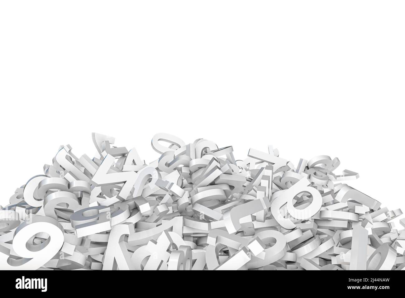 falling letters isolated on white background 3d illustration Stock ...
