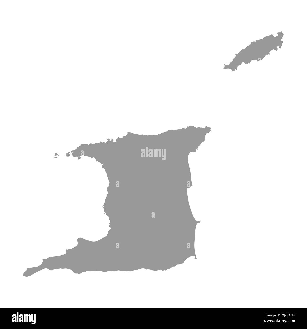 Trinidad and Tobago vector country map silhouette Stock Vector Image ...