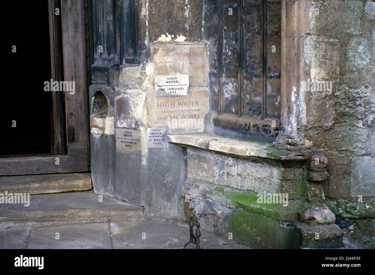 High water mark levels recorded on wall of St Margaret's Church, Kings ...