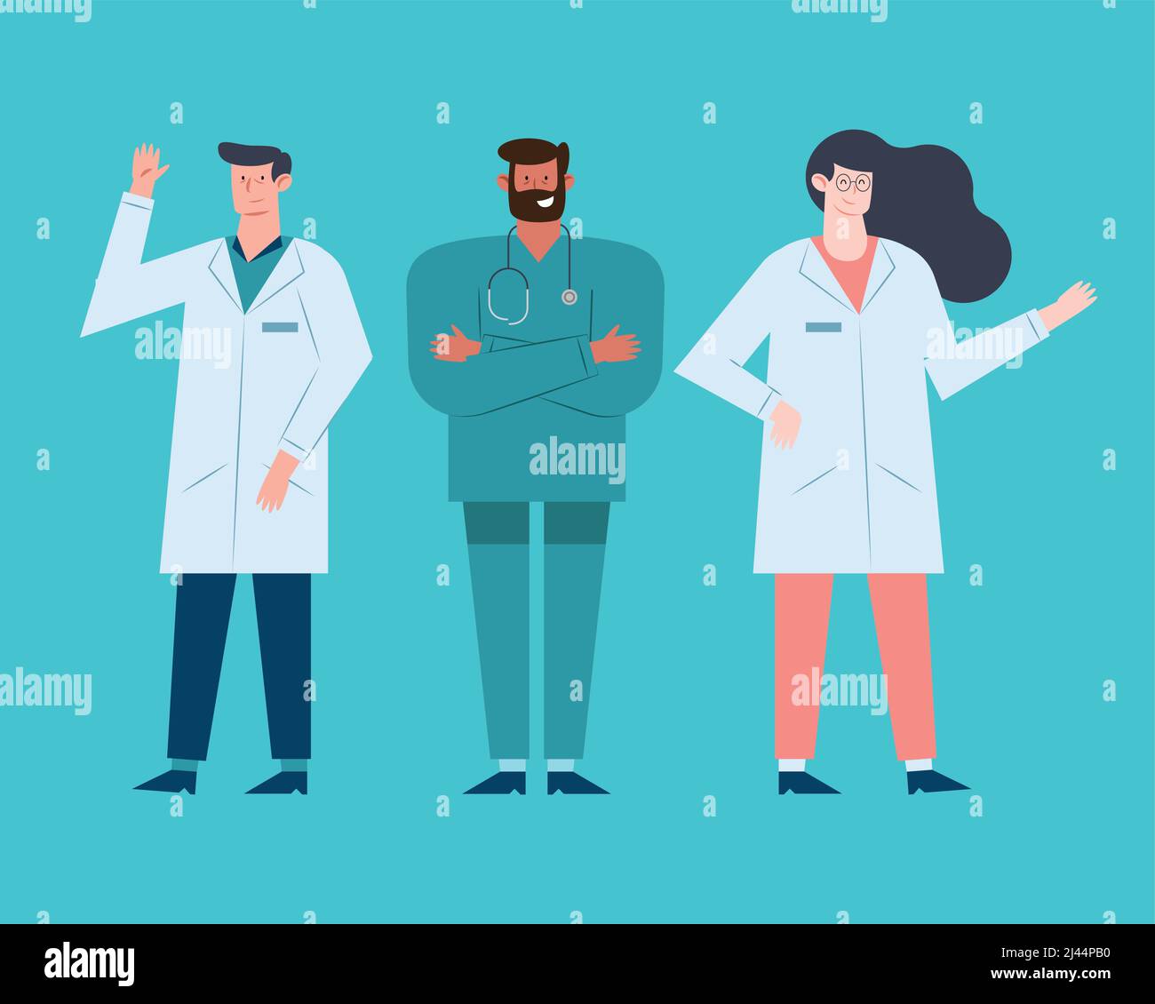 Three doctors Stock Vector Images - Alamy