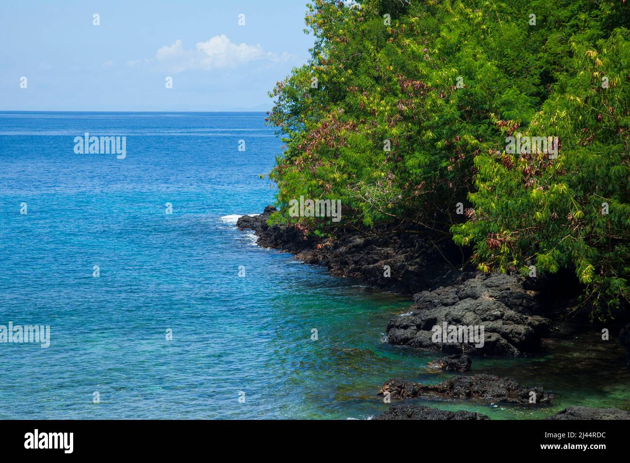 Blue Lagoon Beach in Padangbai, East coast of Bali, Indonesia known for ...