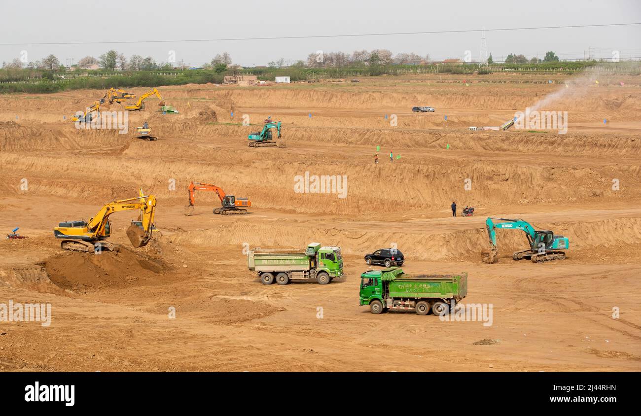 YUNCHENG, CHINA - APRIL 12, 2022 - Yanhu Lake Banpo Storage Project ...