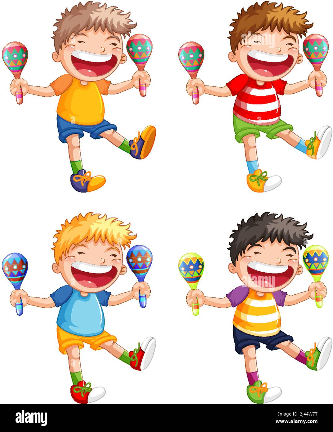 Boys with shakers in hands illustration Stock Vector Image & Art - Alamy