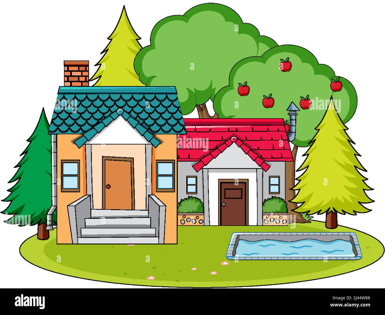 House swimming pool in Stock Vector Images - Alamy