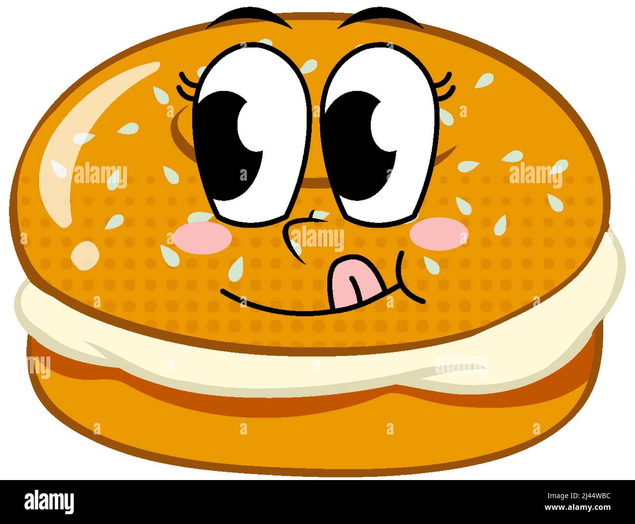 Bagel with happy face illustration Stock Vector Image & Art - Alamy