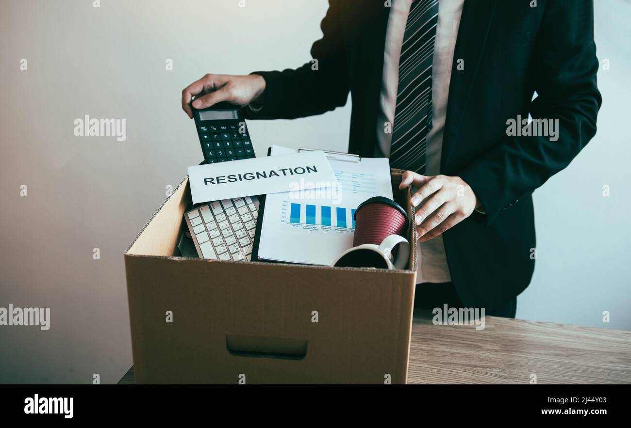 Male employees are keeping their own items on the desk because they are ...