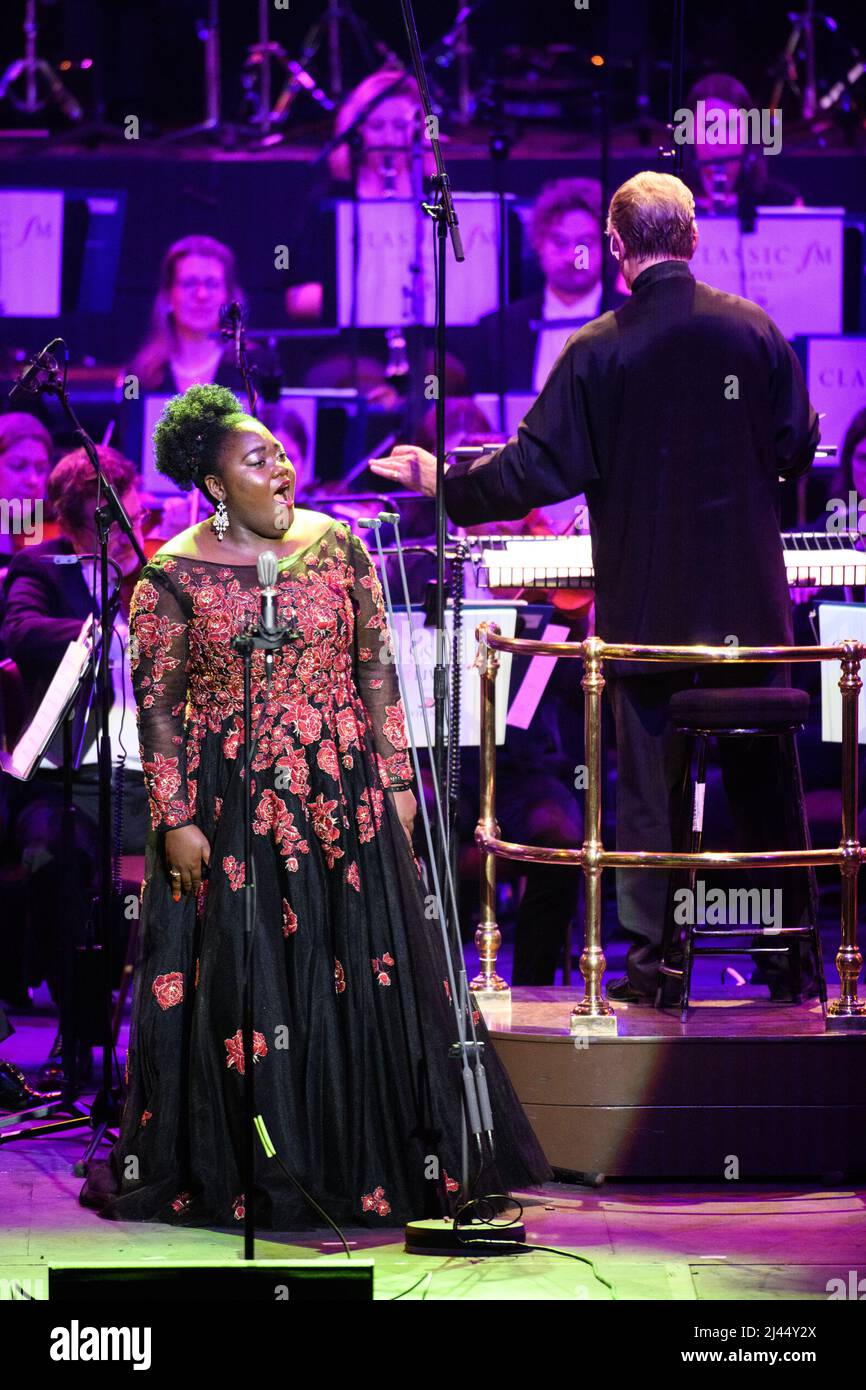 London, UK. 11 April 2022. Soloist Masabane Cecilia Rangwanasha and ...