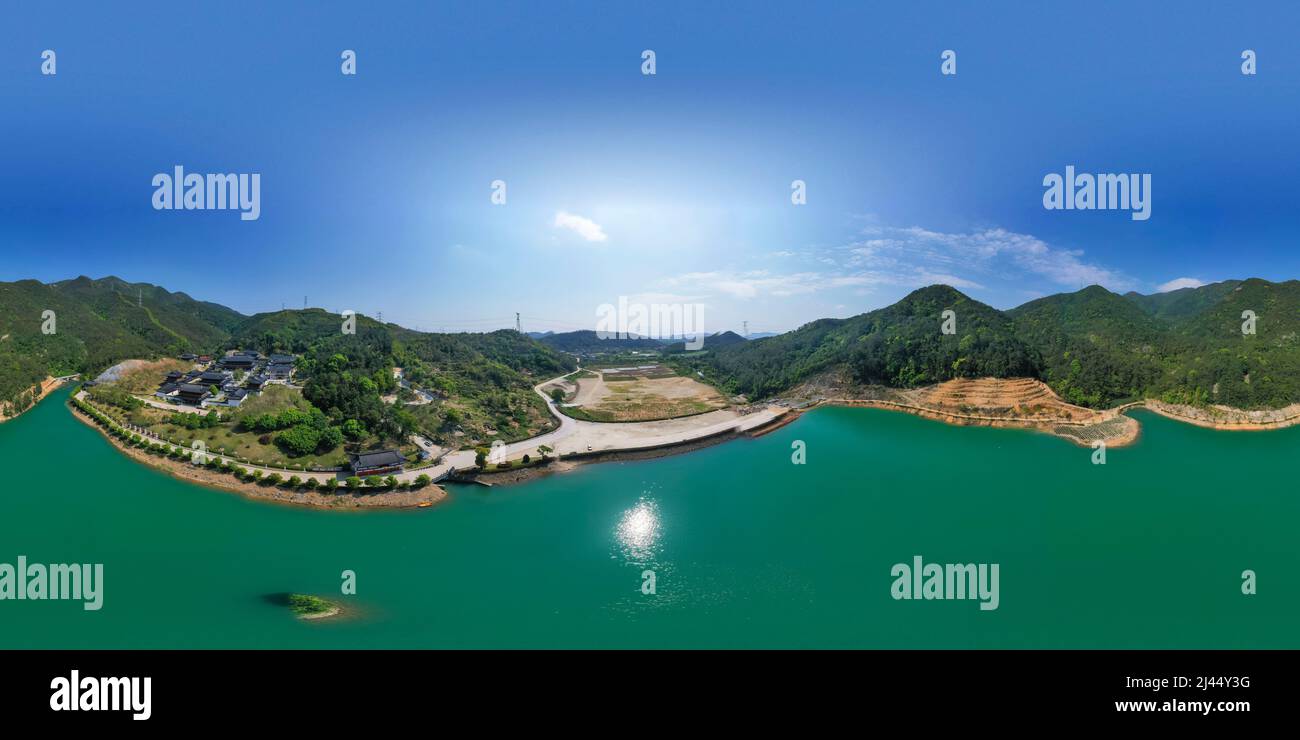 FUQING, CHINA - APRIL 6, 2022 - An aerial view shows a panoramic view ...