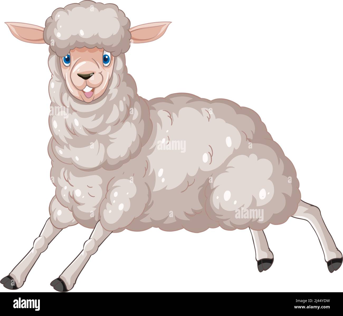Cute sheep cartoon character illustration Stock Vector Image & Art - Alamy