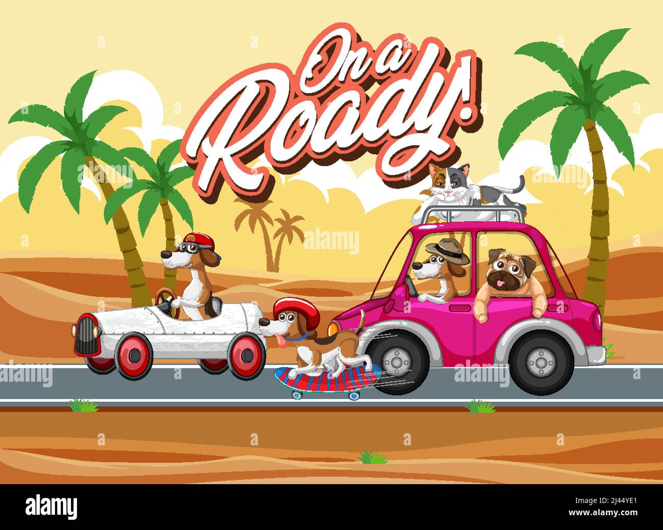Dog driving cat hi-res stock photography and images - Alamy