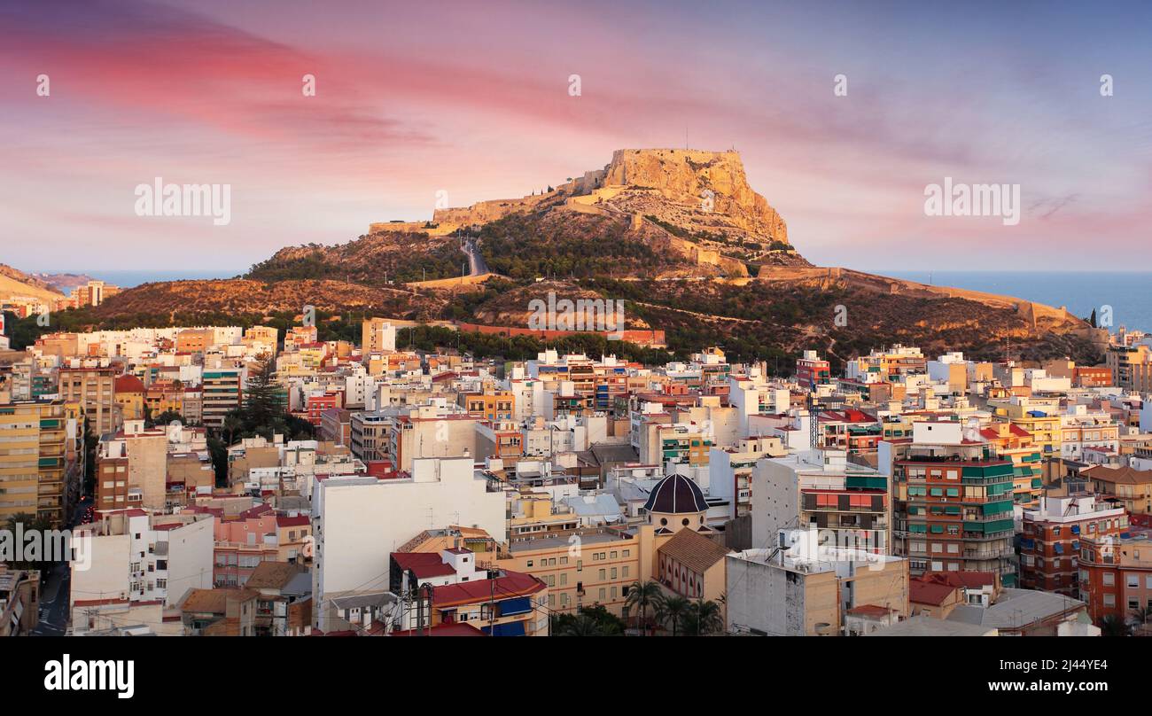 View of Serra Grossa o San Julian Mountain in Alicante - Spain Stock ...