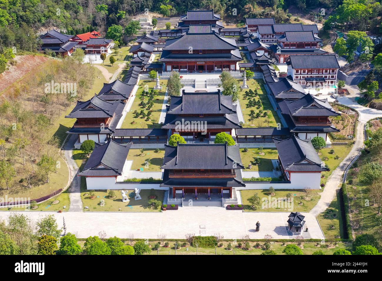 FUQING, CHINA - APRIL 6, 2022 - An aerial view shows a panoramic view ...