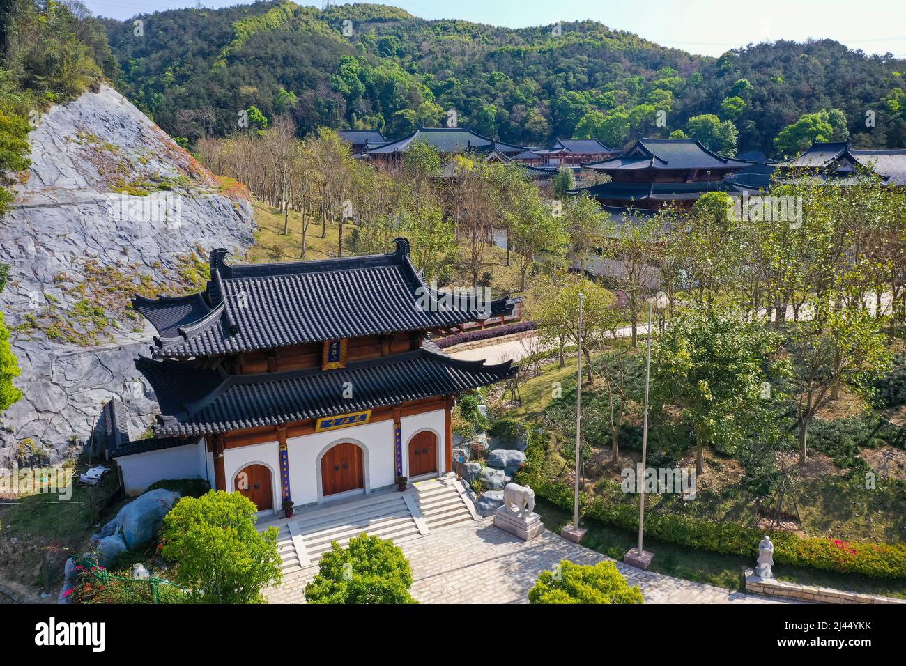 FUQING, CHINA - APRIL 6, 2022 - An aerial view shows a panoramic view ...