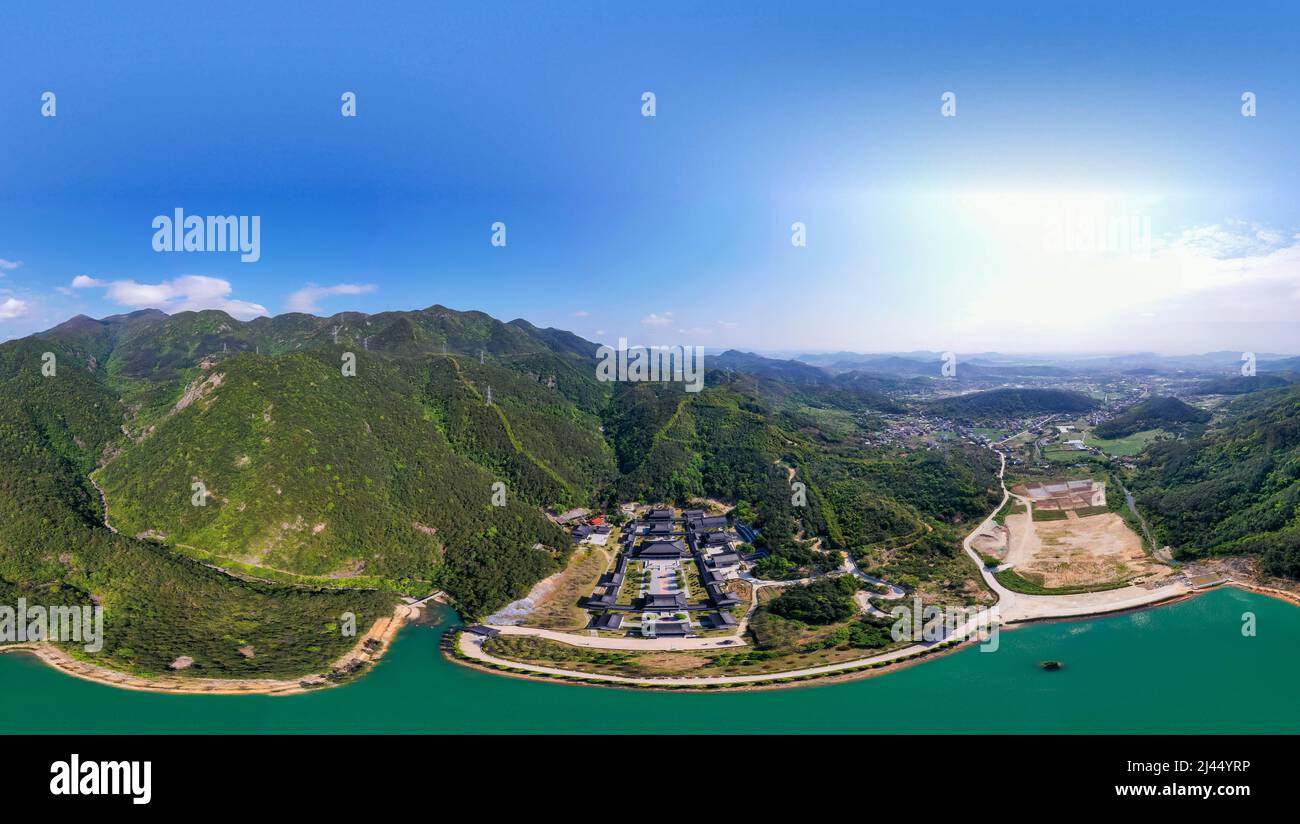 FUQING, CHINA - APRIL 6, 2022 - An aerial view shows a panoramic view ...