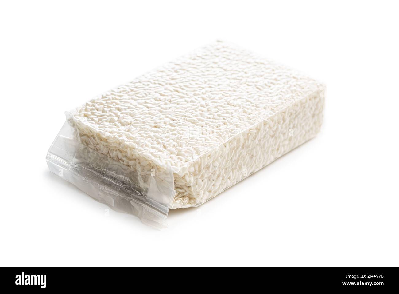 Packed Carnaroli risotto rice isolated on a white background Stock ...