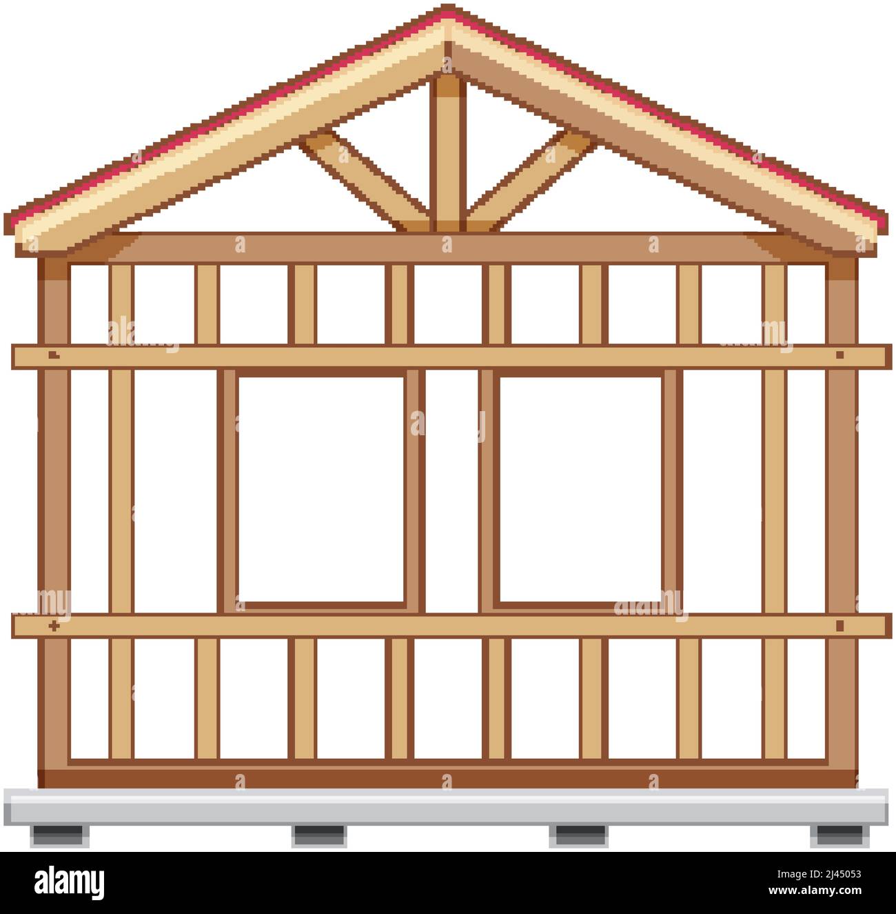 House construction site concept illustration Stock Vector Image & Art ...