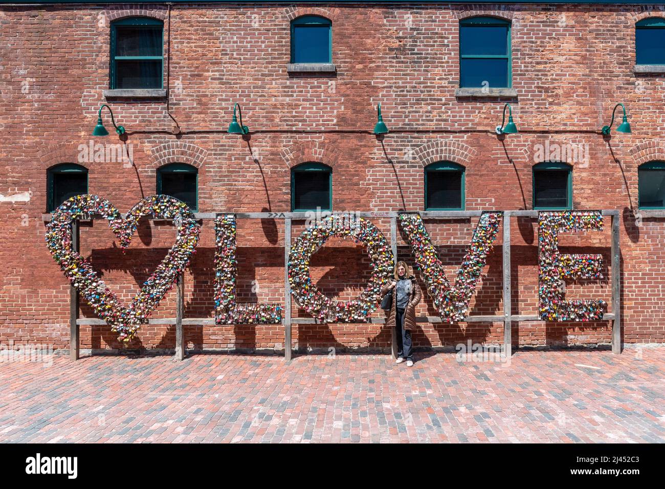 Love lock sign in the distillery district hi-res stock photography and ...