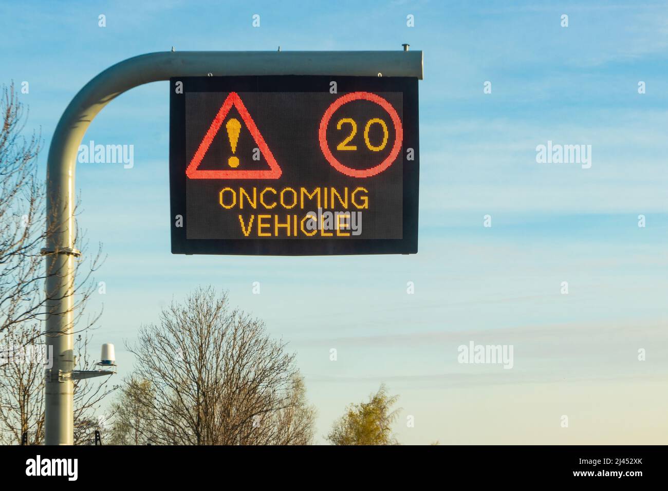 Oncoming vehicle warning sign uk motorway hi-res stock photography and ...