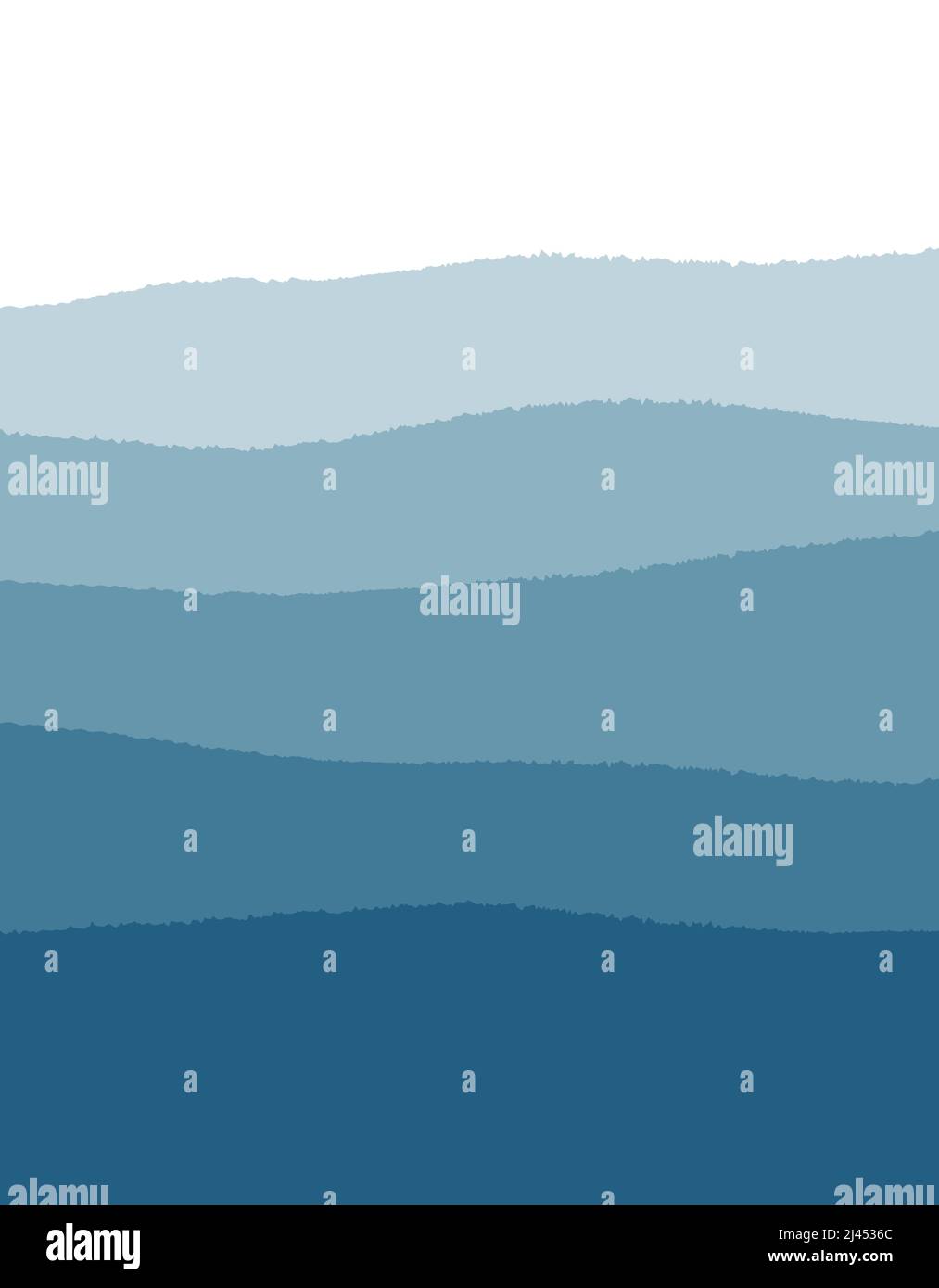 Mountain in fog, Chinese brush painting, vector illustration Stock ...