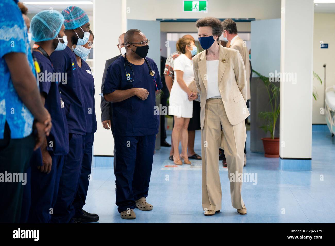 The Princess Royal speaks to cardiac doctors and nurses as they attend ...