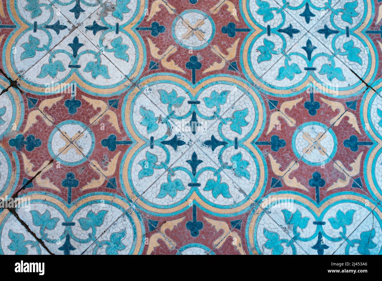 classic mosaic ceramic tile pattern vintage tiles background Stock ...