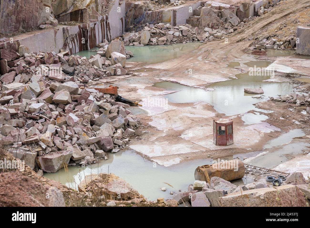 Quarry with mining and stone production Stock Photo - Alamy
