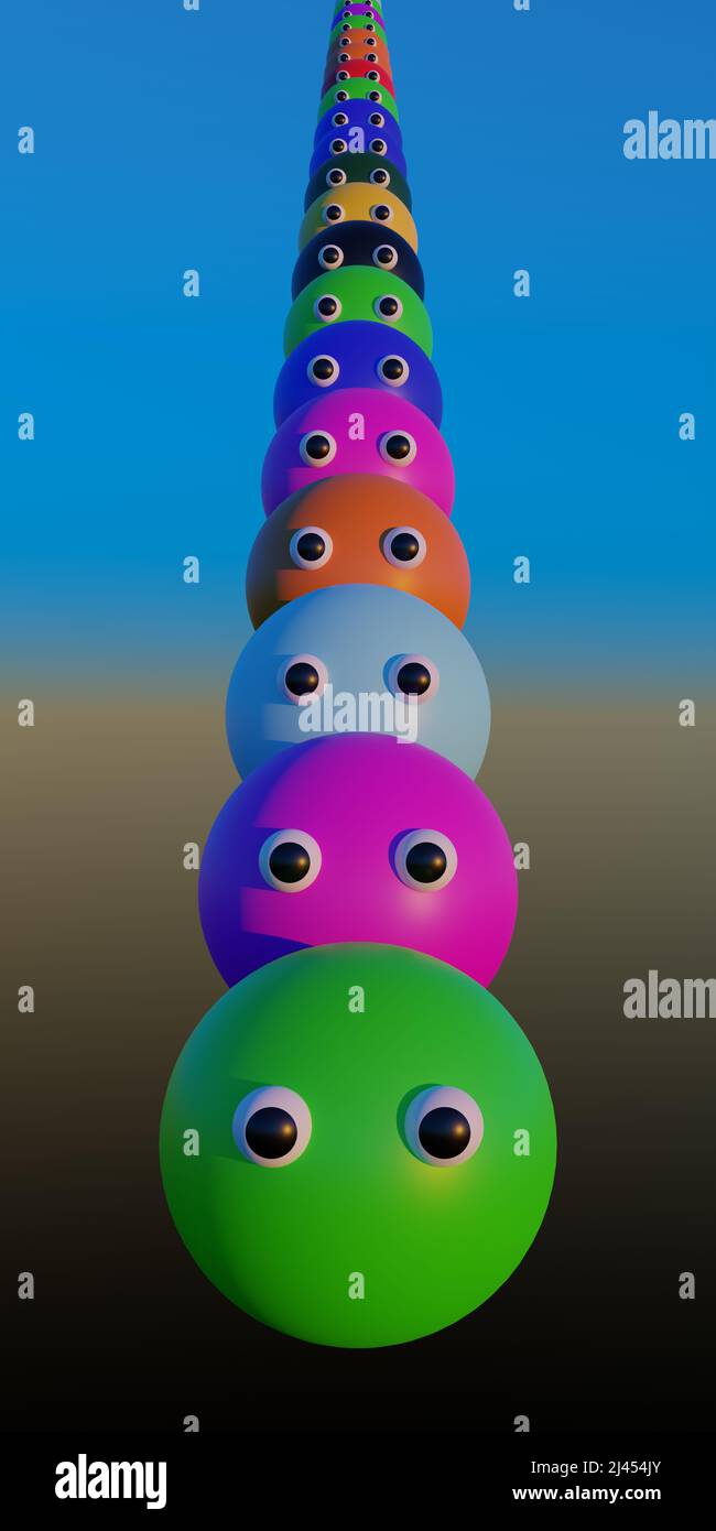 Random colors balls illustration Stock Photo - Alamy