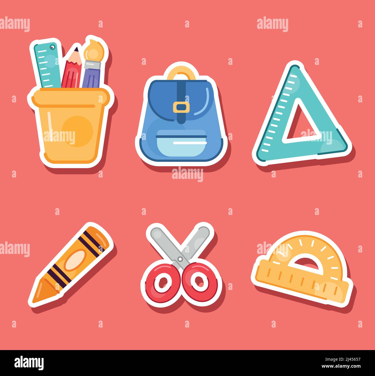 Set of school instruments protractor hi-res stock photography and ...