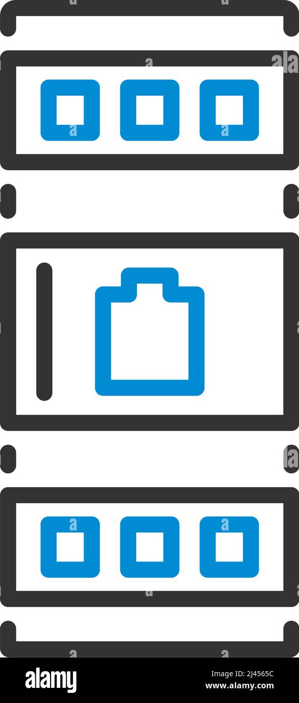 Server Rack Icon. Editable Bold Outline With Color Fill Design. Vector ...