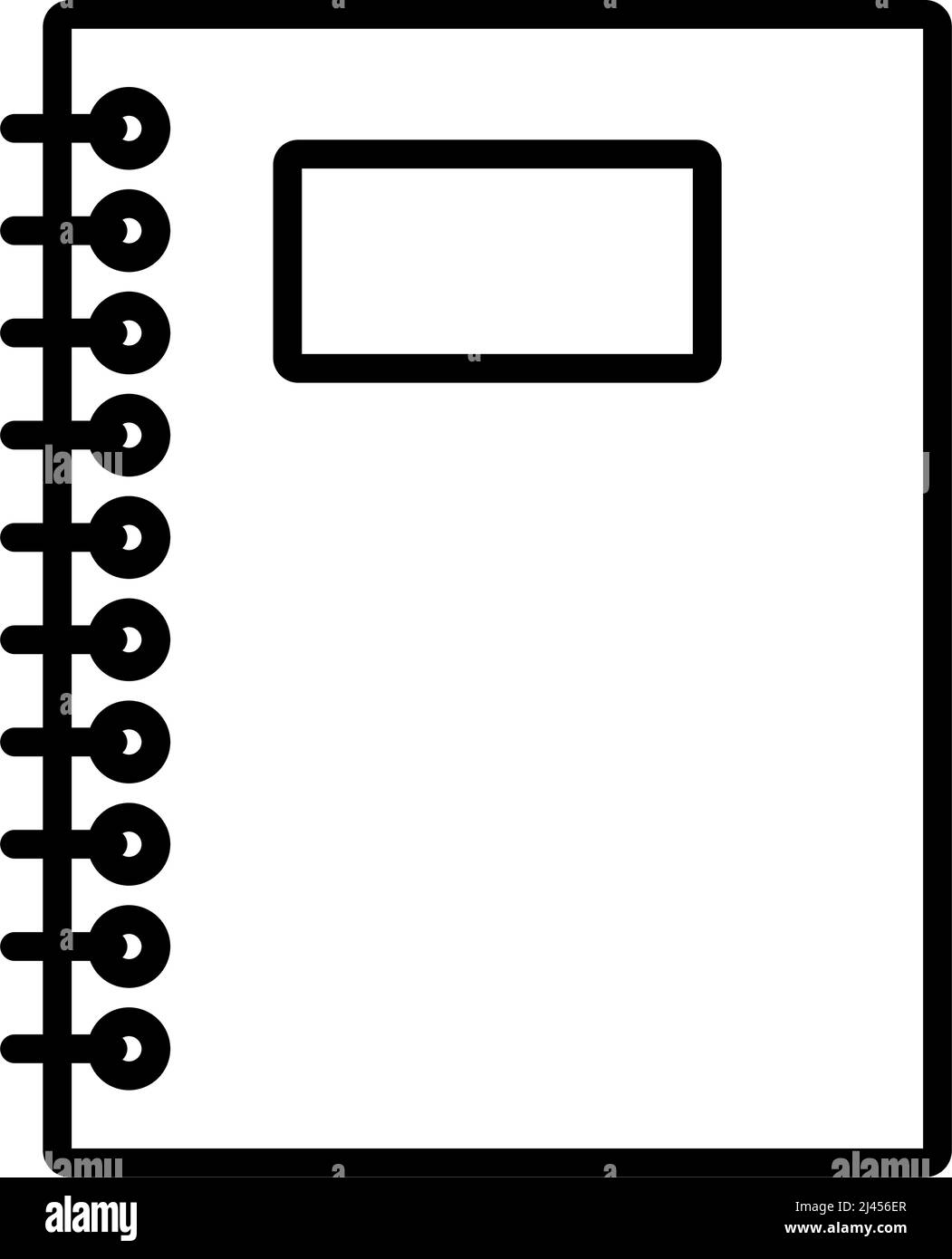 Exercise Book With Pen Icon. Bold outline design with editable stroke ...