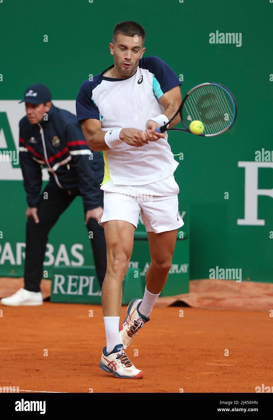 Borna Coric of Croatia during day 2 of the Rolex Monte-Carlo Masters ...